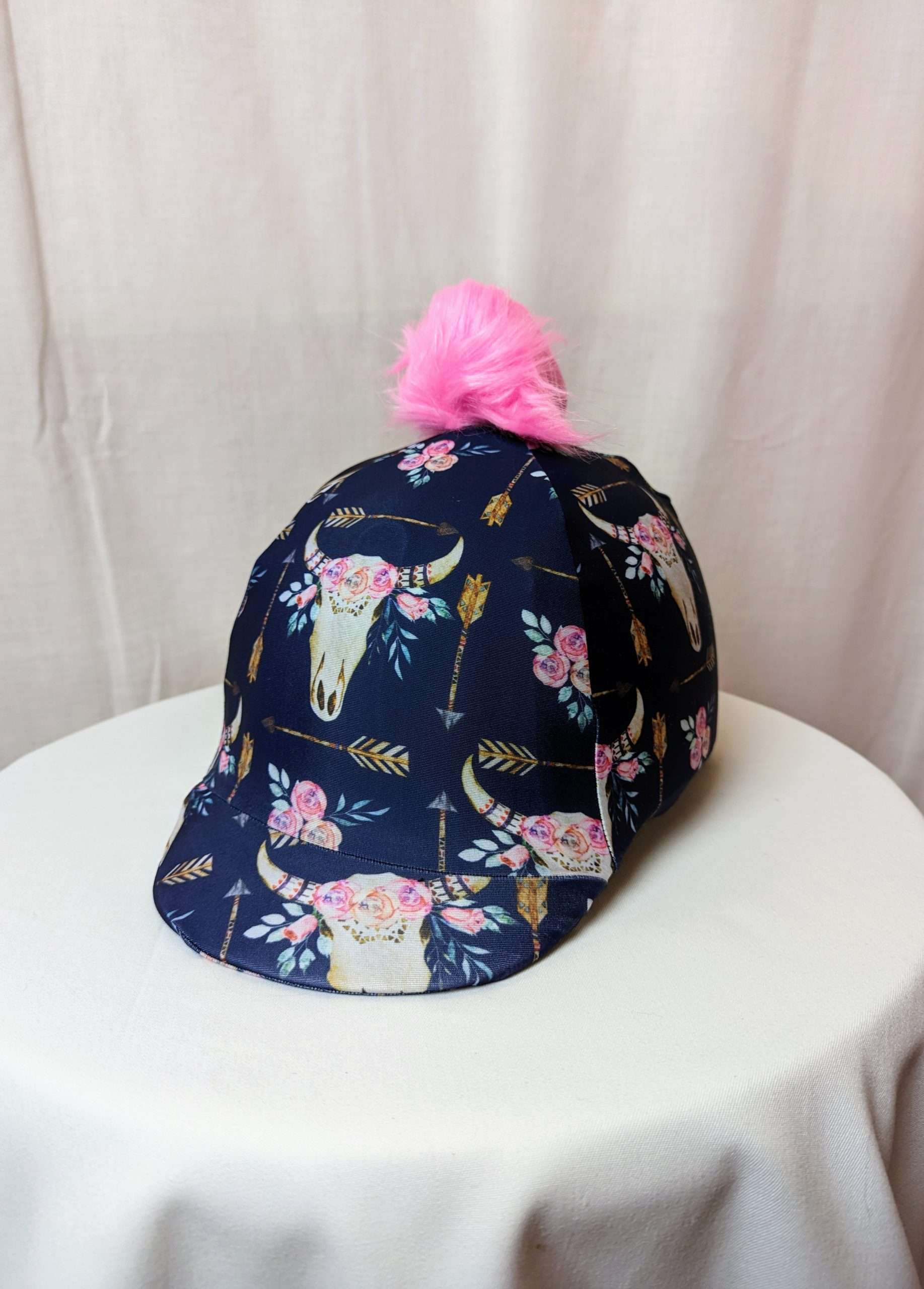 Navy Skull POMPOM HELMET COVER – Funky Pony Online Shop