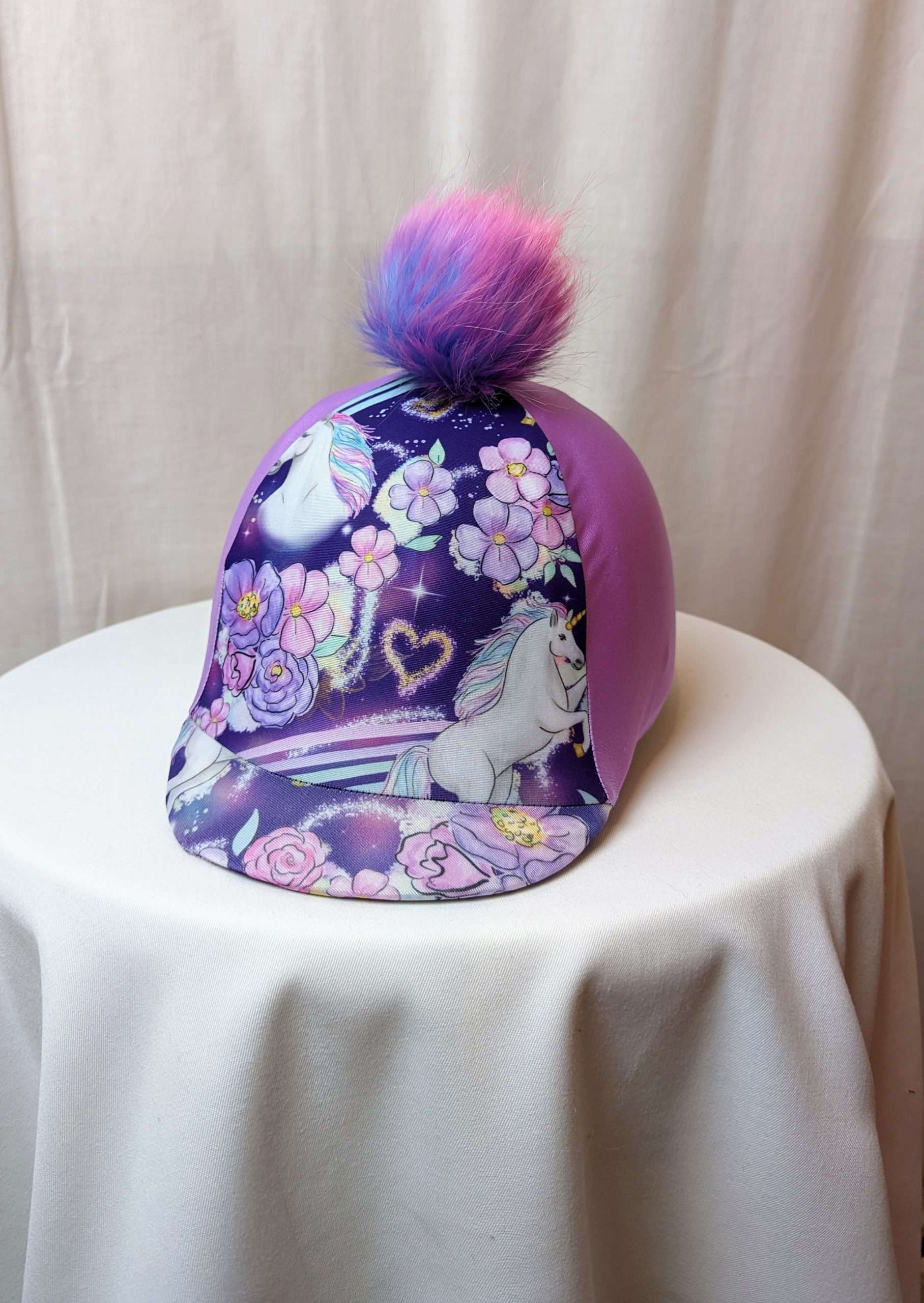 Purple Unicorn POMPOM HELMET COVER – Funky Pony Online Shop
